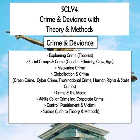 SociologyExchange.co.uk Shared Resource | PPTX | Crime & Harmful Acts ...