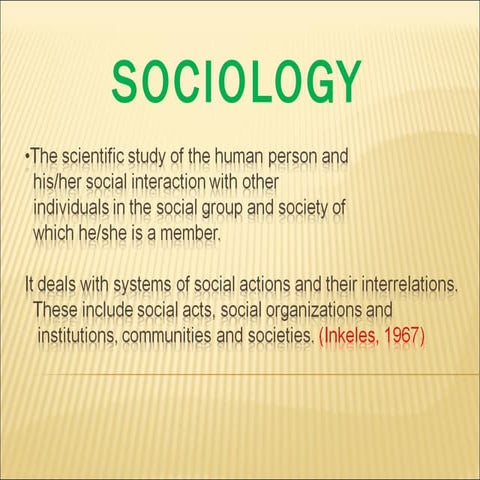 Sociology intro | PPT
