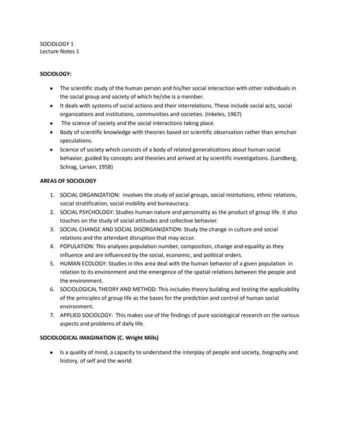 The Basic Concepts and Principles of the Major Social Sciences Theories ...