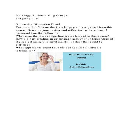 Sociology Understanding Groups3–4 paragraphsSummative Discuss.docx
