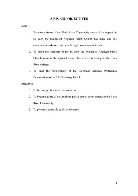 CSEC Social Studies - Sample SBA | DOCX