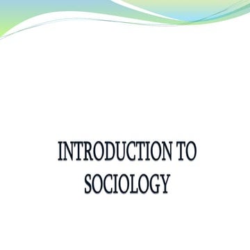 Introduction to Sociology | PPTX