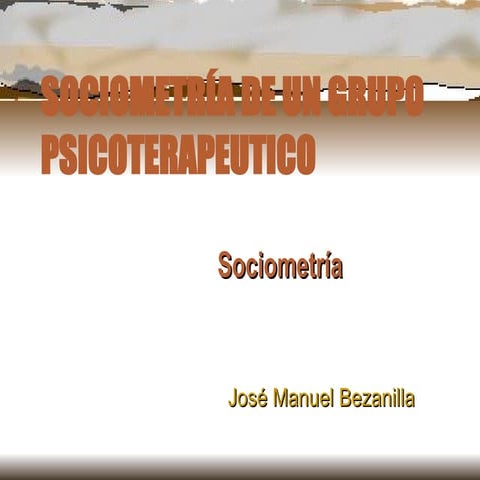 SOCIOMETRIA DE UNA RED DE INSTITUCIONES | PPT
