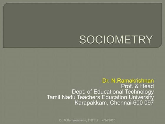 Sociometry techniques | PPT