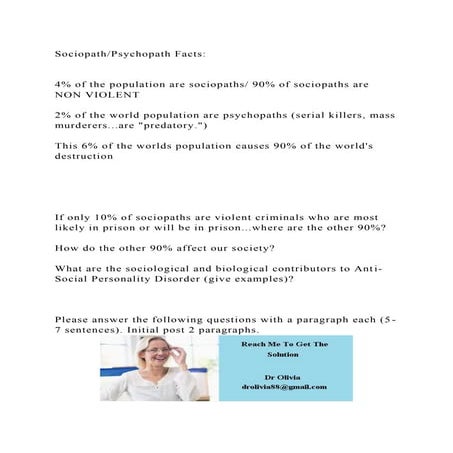 SociopathPsychopath Facts4 of the population are sociopaths.docx ...