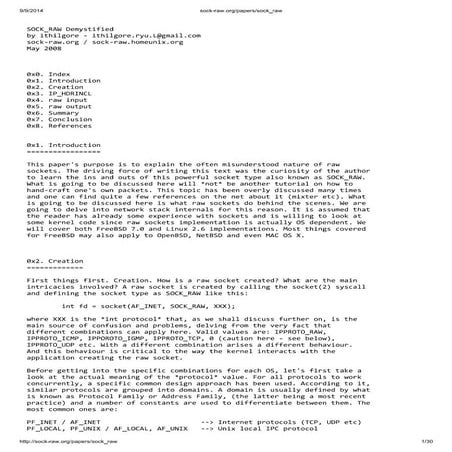 Sock raw.org papers-sock_raw | PDF