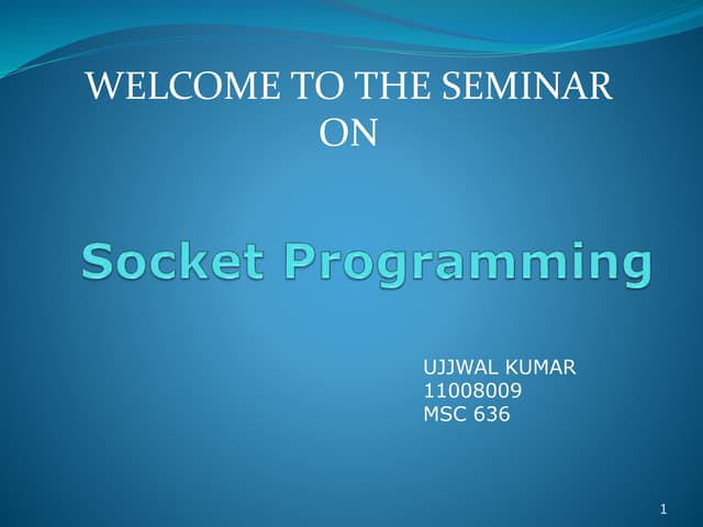 Socket Programming Pptx Computer Networking Computing