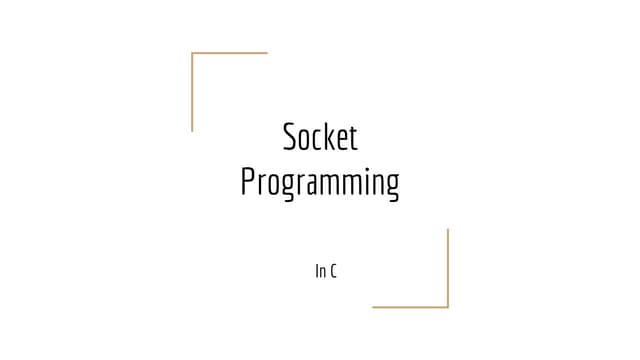 Socket Programming In C Ppt 6194
