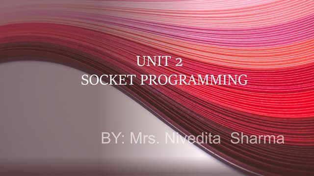 Socket Programming Intropptx