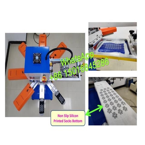 Anti-Skid Socks Screen Printing Machine, Non-Slip Silicon Gel Socks ...
