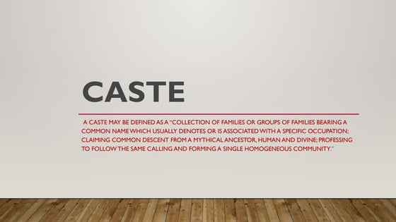 Caste system ppt | PPT