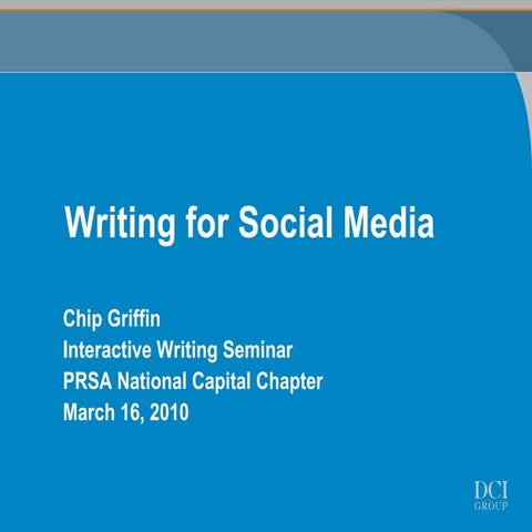 Writing for Social Media | PPT