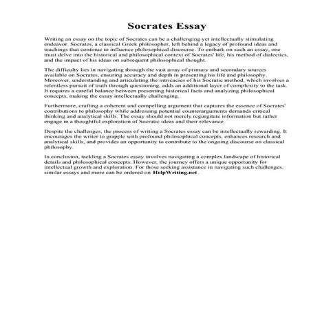 Socrates Essay | PDF | Computer Networking | Computing