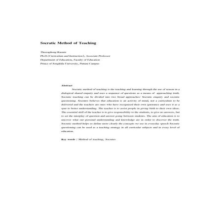 Socratic method | PDF