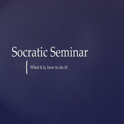 Socratic seminar | PPT