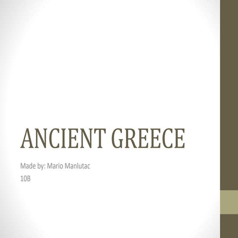 Social Science Powerpoint about Ancient Greece | PPTX