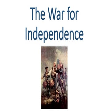 Soc studies #14b the war for independence | PPT