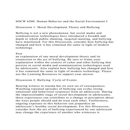 SOCW 6200 Human Behavior and the Social Environment IDiscus.docx
