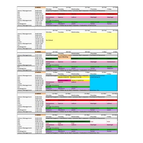Soda Creek Library Schedule | PDF