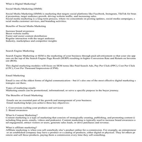 Digital Marketing notes | PDF