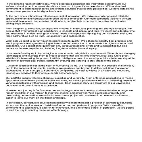 Software Development Company in chandigarh | PDF