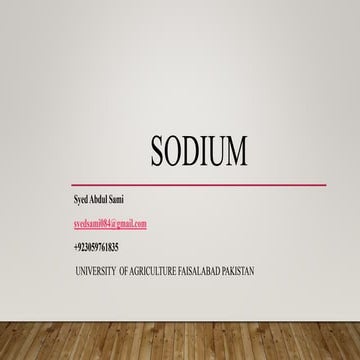 Sodium | PPTX