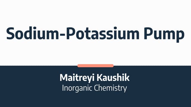 Sodium potassium pump | PDF