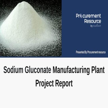 Sodium Gluconate Manufacturing Plant Project Report | PPT