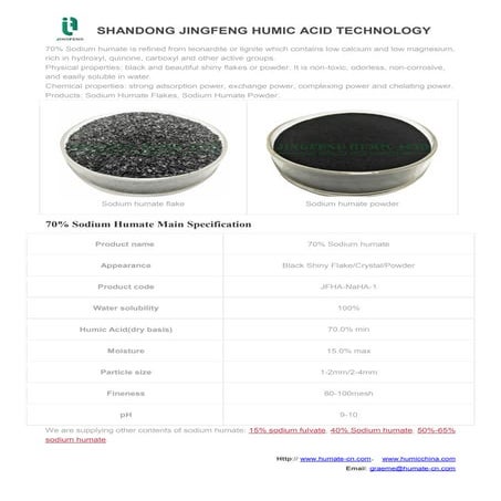 Sodium humate technical date sheet | PDF