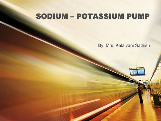 Sodium and Potassium pump ATPase | PPT