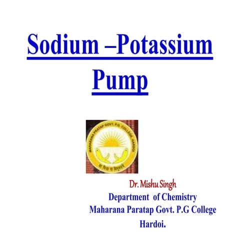 Sodium potassium pump | PDF