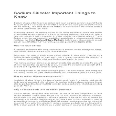 Sodium Silicate | DOCX