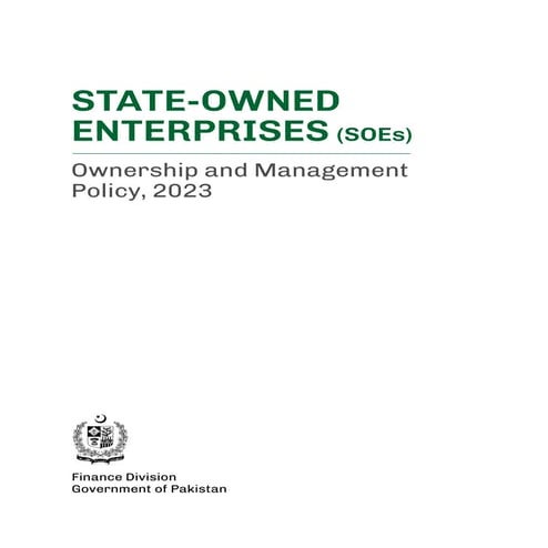 STATE OWNED ENTERPRISES (SOEs) OWNERSHIP POLICY | PDF