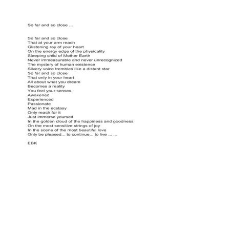 So far and so close | DOCX