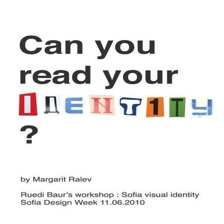 Sofia Visual Identity - workshop project with Ruedi Baur | PDF