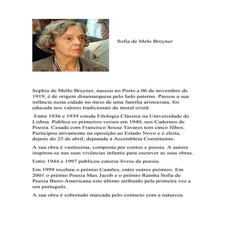 Sofia de melo breyner | DOCX