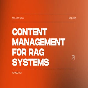 [DSC Europe 24] Sofia Konchakova - Effective Context Tuning Strategies for Retrieval-Augmented ...