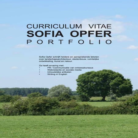 Sofia Opfer cv & portfolio | PDF