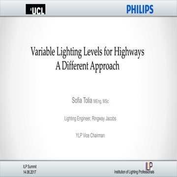 PLS 2017: Variable Lighting Levels for Highways - A different approach ...