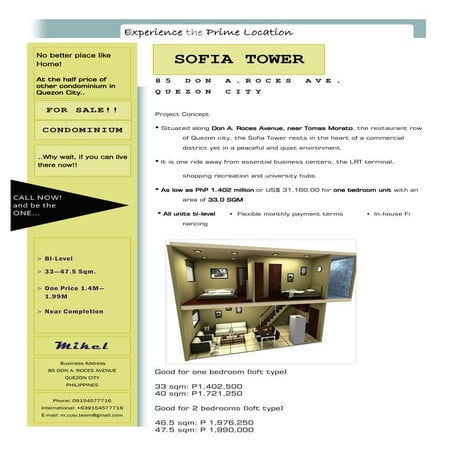 Sofia Tower By Mikel | PDF