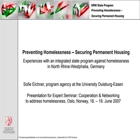Leadership in the fight against homelessness | PPT