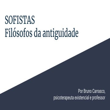 Filósofos Sofistas | PDF