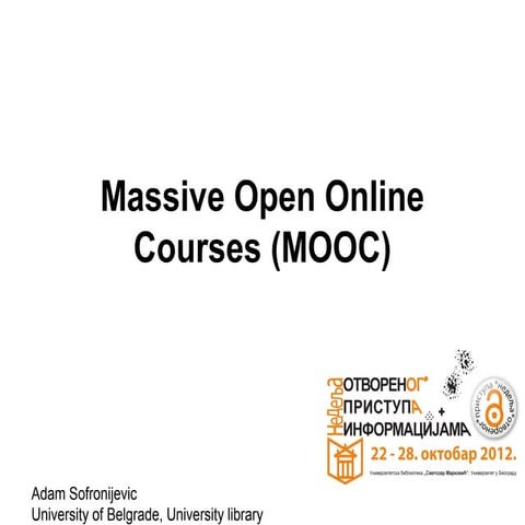 Massive Open Online Courses (MOOC) | PPT