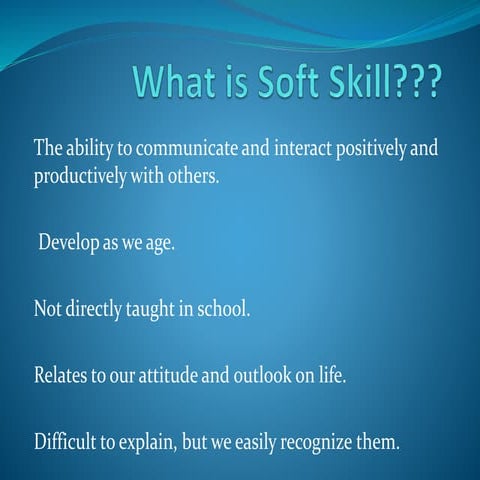 Soft-Skill 1 real life implecations about soft skill | PPT