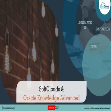 Oracle Knowledge Advanced | SoftClouds | PPT