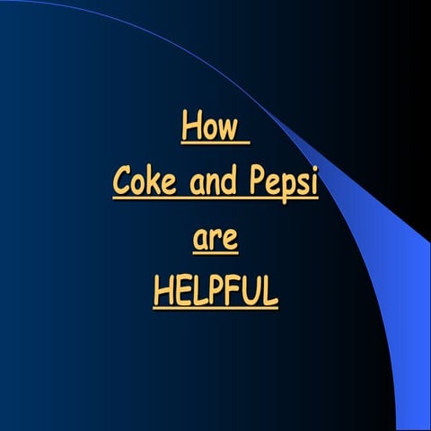 Soft drinks and its harmful effects | PPTX