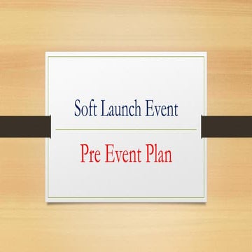 For Soft Launch Event pan.pdf here and bert | PDF