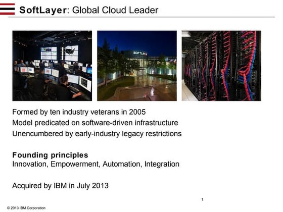 IBM SoftLayer - overview of Cloud Infrastructure | PPT