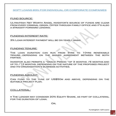 SOFT LOANS FROM FUNDINGKART @ 3% P.A. | PDF