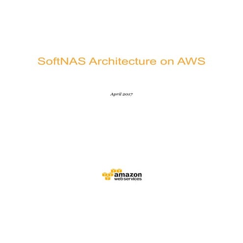 SoftNAS Cloud NAS Architecture on AWS whitepaper | PDF